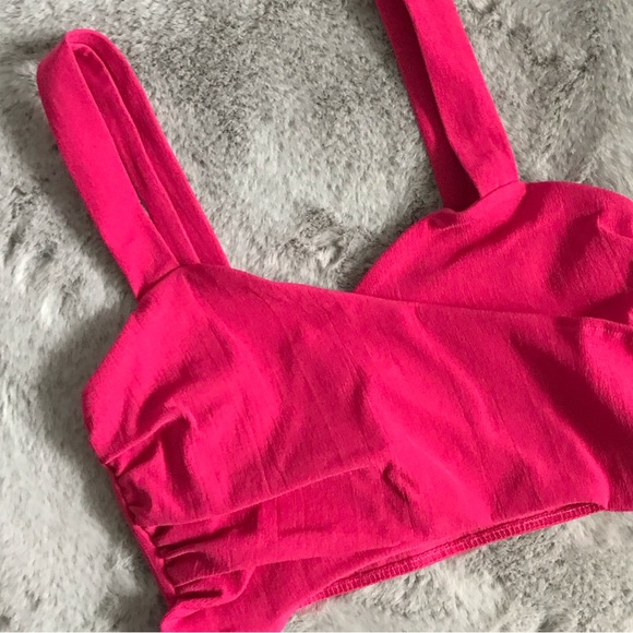 Zara | Tops | Zara Pink Crop Top | Poshmark